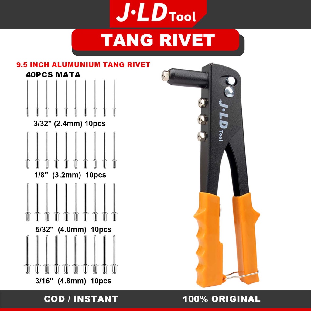 Jual JLD Tang Rivet Alumunium 9.5INCH Hand Riveter Riveter Tembakan ...