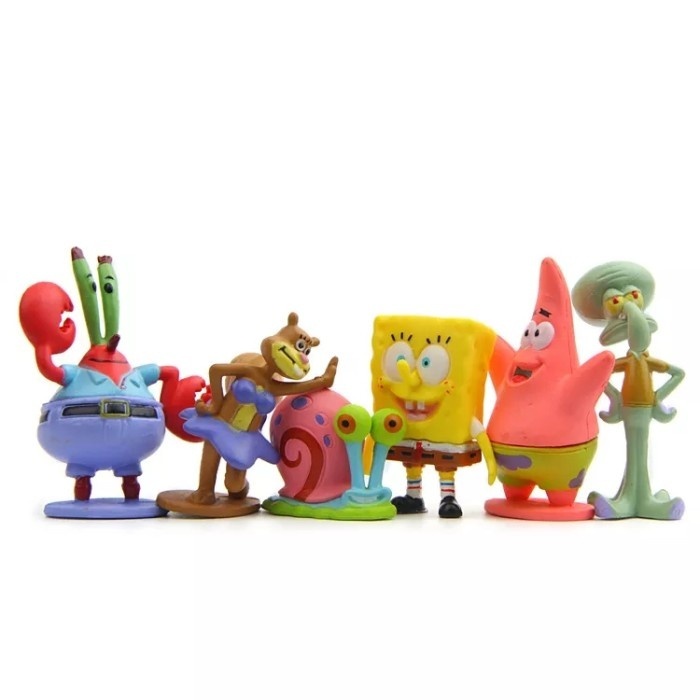 Jual MAINAN- Mainan Spongebob Squarepants Set Miniatur Topper Kue ...