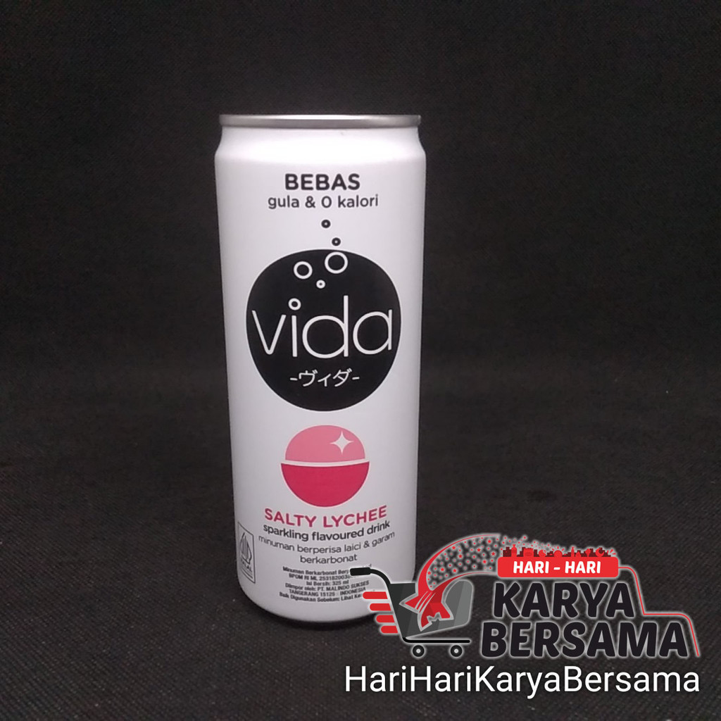 Jual MINUMAN RINGAN VIDA SPARKLING DRINK ZERO SUGAR SALTY LYCHEE 325ML ...