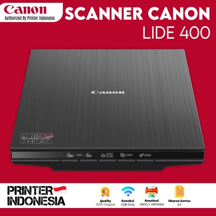 Jual Scanner Canon LiDE 400 LiDE-400 A4, Scanner Flatbed CanoScan ...