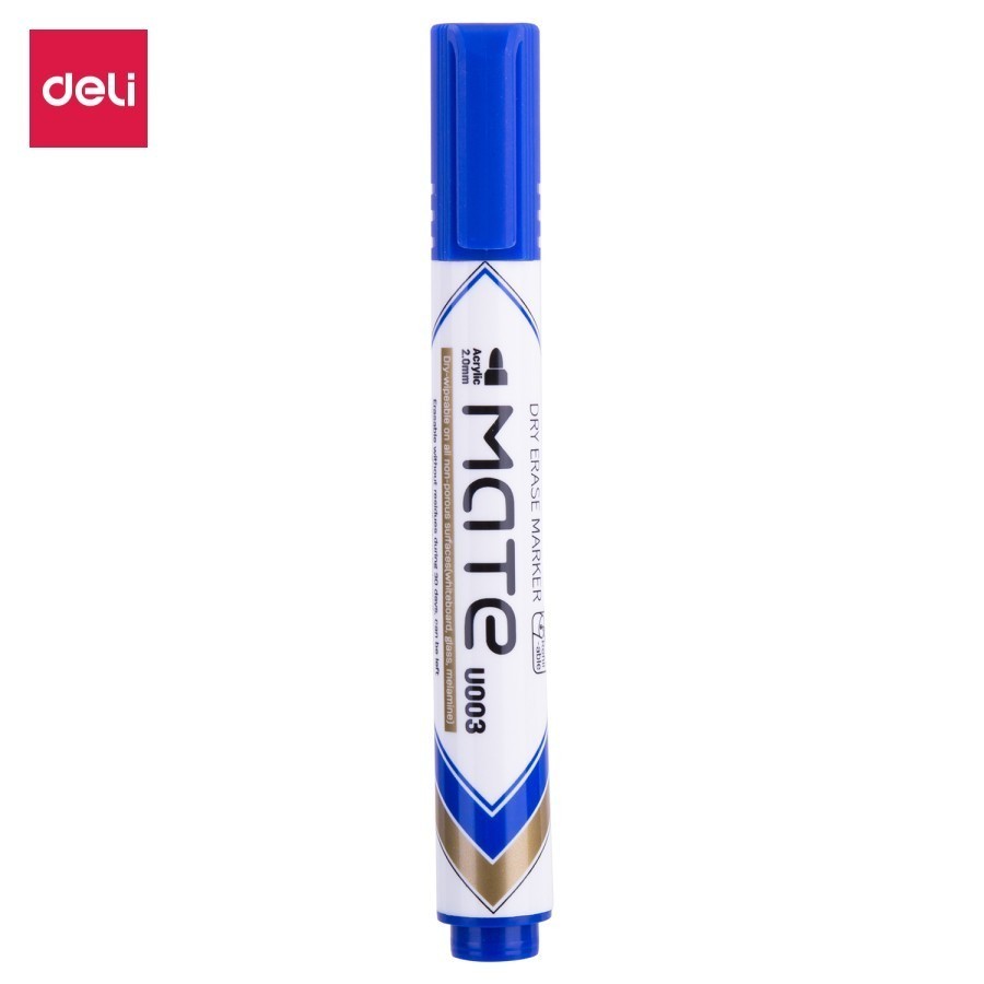 Jual Deli | Spidol Whiteboard (Dry Erase Marker) | EU00330 | Biru ...