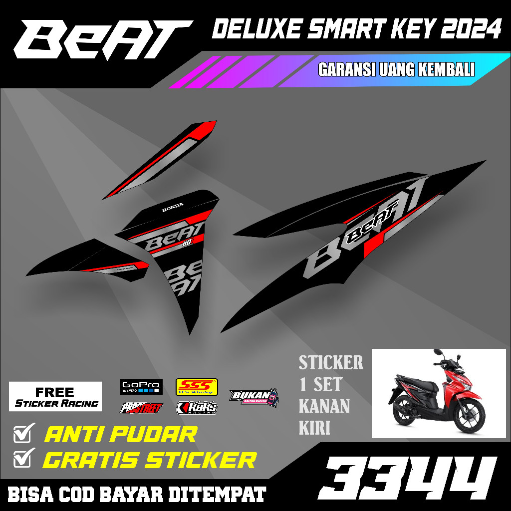 Jual Striping Beat New Deluxe GEN 2 2024 2025 Variasi sticker stiker ...