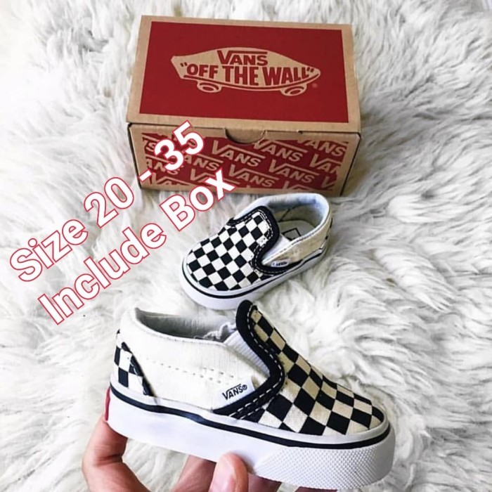 Jual Sepatu vans anak slip on checkerboard unisex | Shopee Indonesia