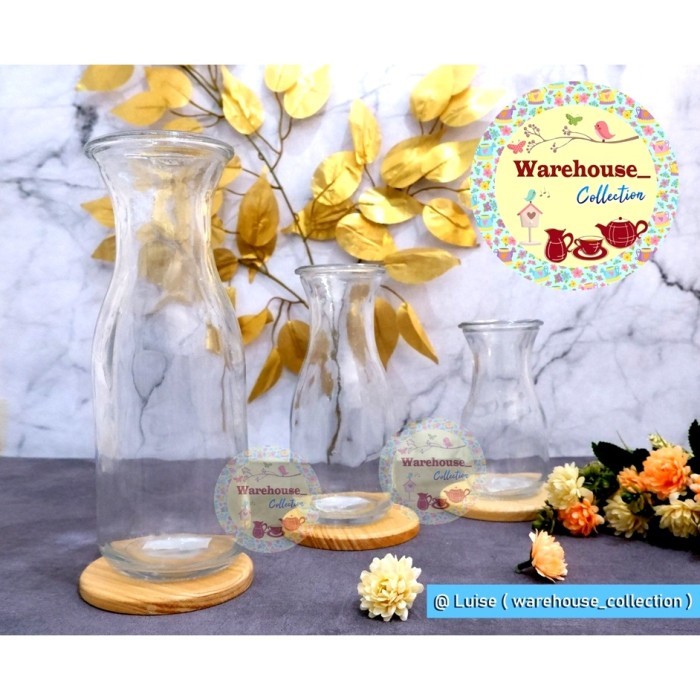 Jual *COD* VAS BUNGA KACA BENING / BOTOL PITCHER ZD 6605 / UKURAN ...