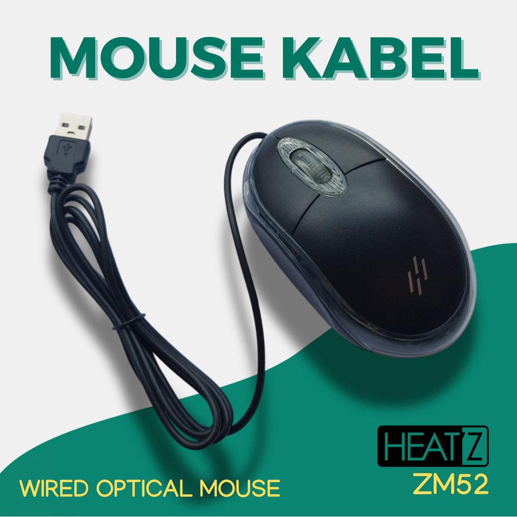 Jual HEATZ ZM52 Wired Optical Mouse USB untuk PC dan Laptop | Shopee ...