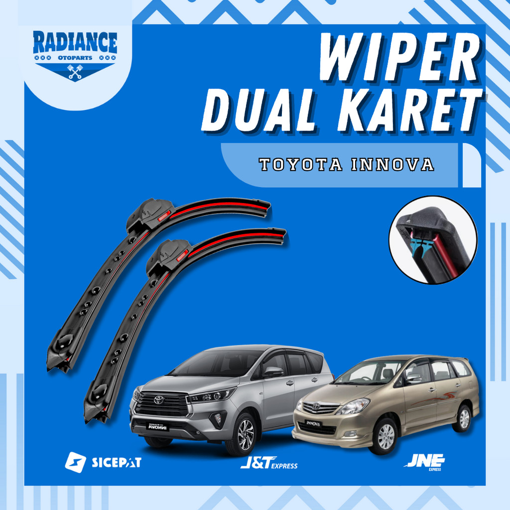 Jual Wiper Dual Karet / Double Karet - Toyota Kijang Innova / All New Innova / Reborn / Zenix ...