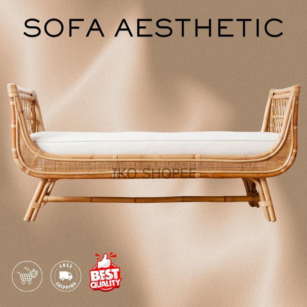 Jual Sofa Bench Rotan Handmade 3 Seater Dengan Desain Minimalis – Kursi ...