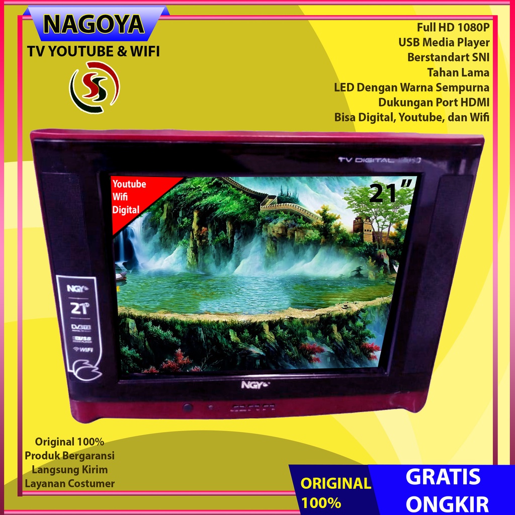 Jual TV DIGITAL YOUTUBE DAN WIFI TV TABUNG CRT DIGITAL 21 INCH SF-2112 ...