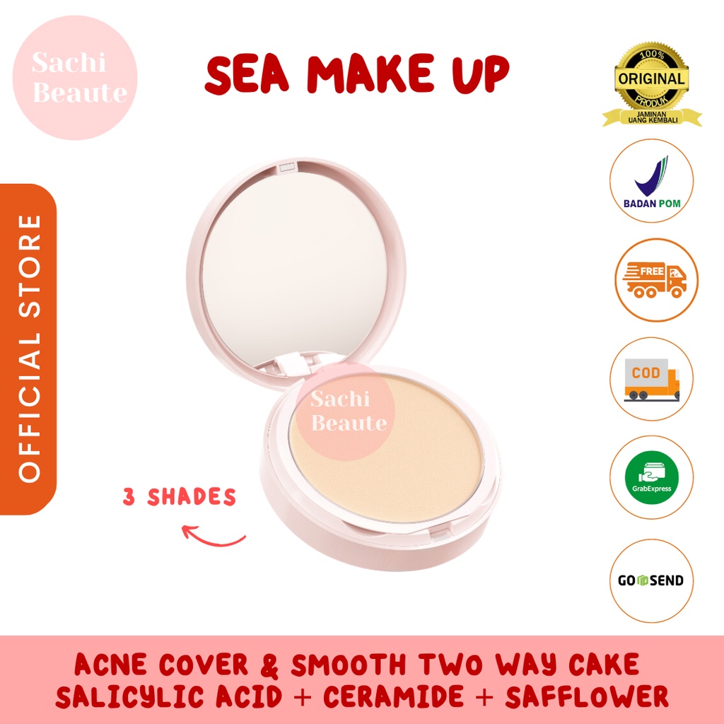 Jual Sea Makeup Make Up Make Acne Cover & Smooth Two Way Cake Pressed ...