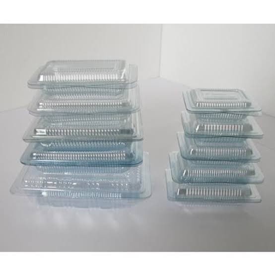 Jual Mika makanan bening food grade mika box tempat kue uk.6X 100pcs ...