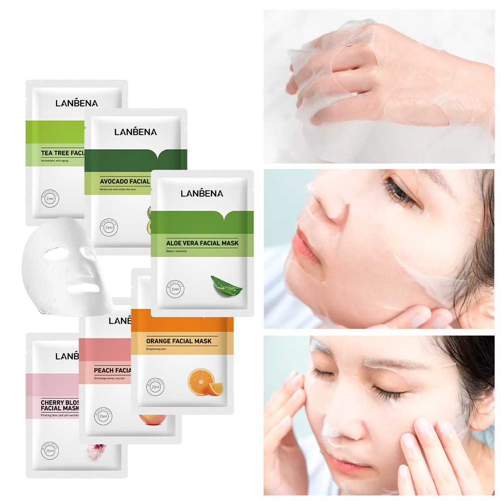 Jual LANBENA Sheet Mask All Varian (1 pcs ) | Shopee Indonesia