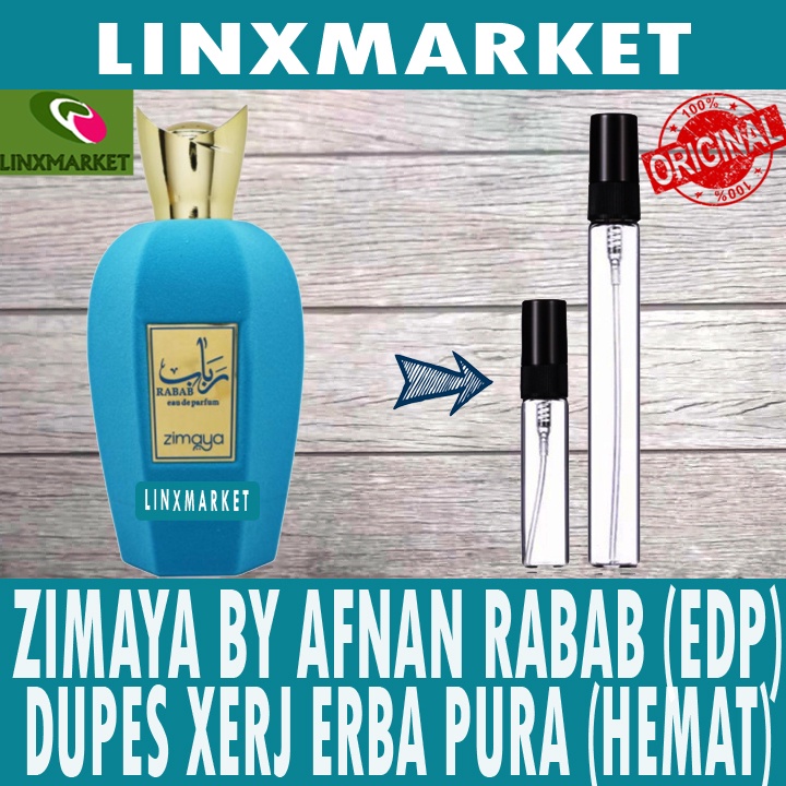Jual ZIMAYA BY AFNAN RABAB EDP UNISEX (DUPES XER ERBA PURA) - UKURN ...