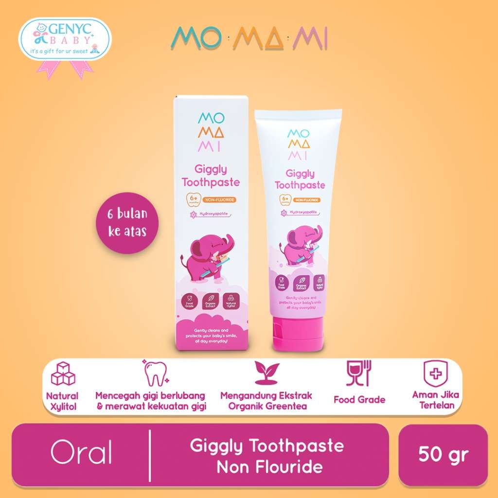 Jual MOMAMI GIGGLY TOOTHPASTE (NO FLUORIDE) | Shopee Indonesia