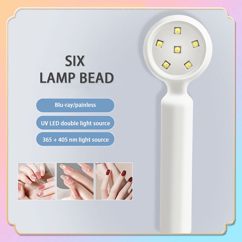 Jual 6 UV LEDS Handheld LED UV Gel Curing Lamp Light Pengering Kutek ...
