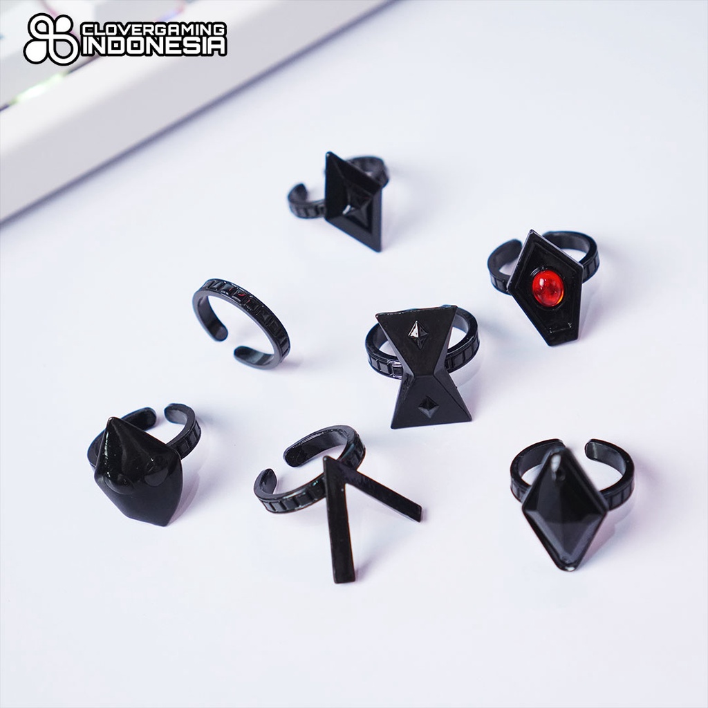 Jual Cincin Hu Tao Set 7 HuTao Ring Cosplay Accessories Genshin Impact ...
