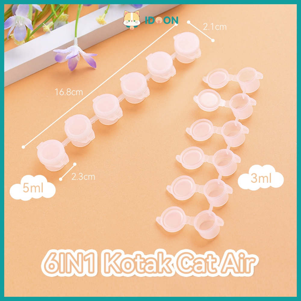 Jual IDOON Pot Cat Plastik Renteng/Tempat Cat Akrilik/Wadah Tinta 6x3ml ...