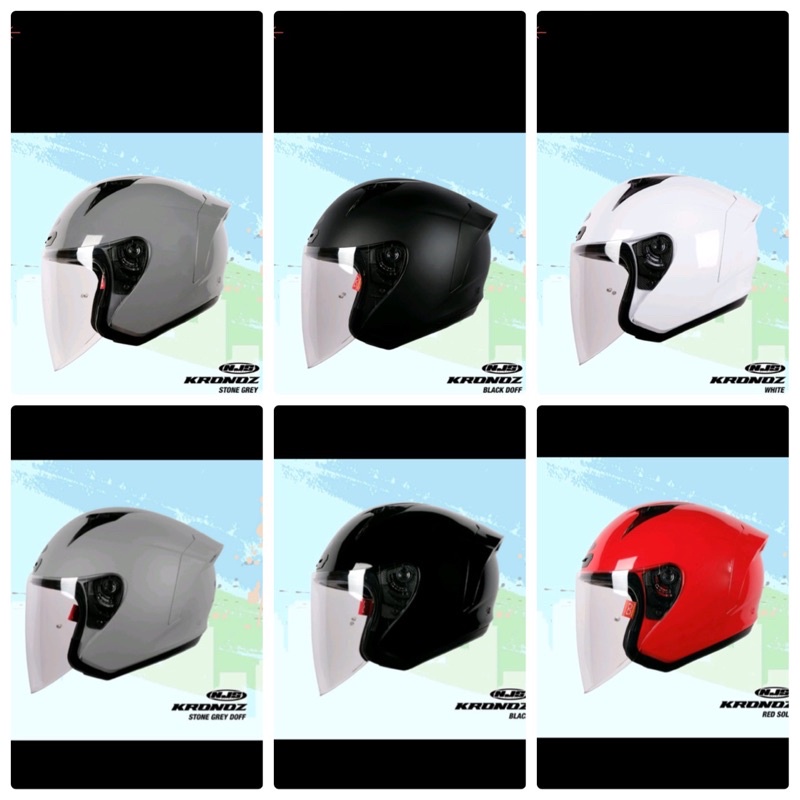 Jual Helm Kece Kekinian HELM NJS KRONOZ / HELM HALF FACE NJS SNI ...