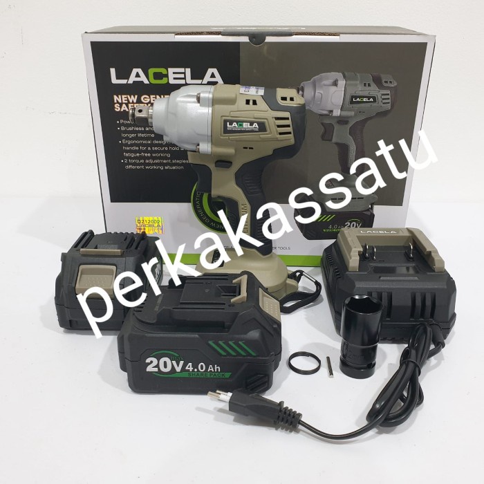 Jual Mesin Impact Wrench 1 2 Cordless Brushless 20v 4 0ah Lacela