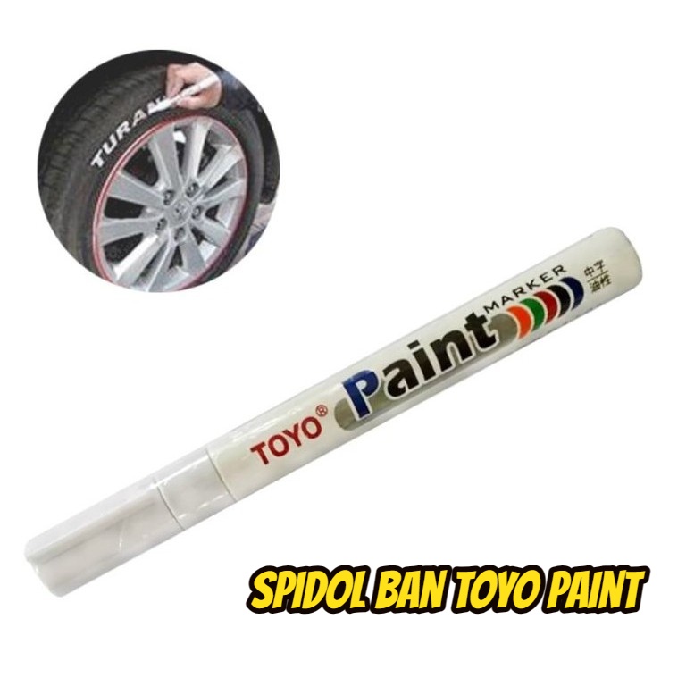Jual SPIDOL BAN TOYO PAINT PUTIH PERMANENT | Shopee Indonesia