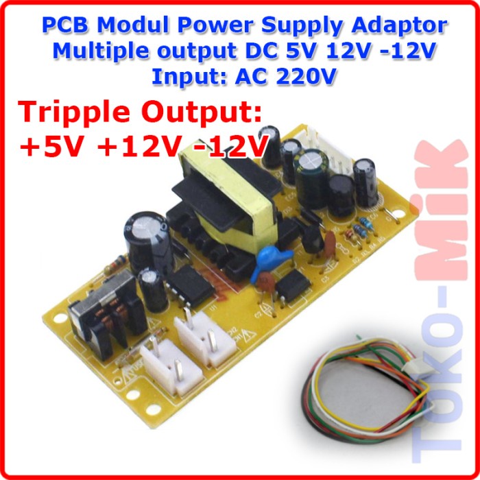 Jual Adaptor Power Supply PCB Modul Dual Output DC 5V 12V Input AC 220V ...