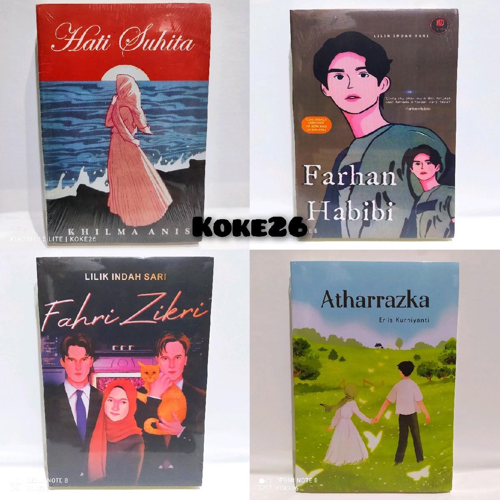 Jual PAKET 4 NOVEL ATHARRAZKA + FAHRI ZIKRI + HATI SUHITA + FARHAN ...