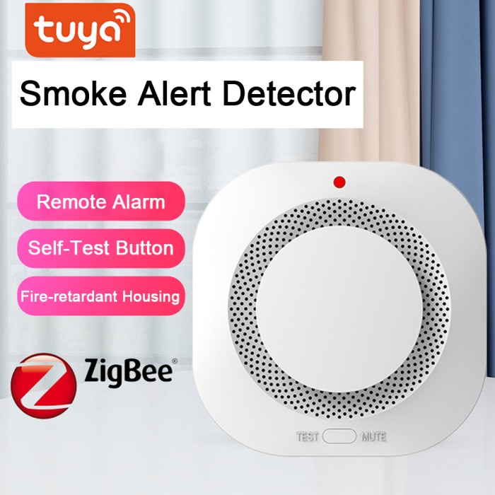 Jual AMC WiFi / Zigbee Smoke Detector Deteksi Asap Alarm Tuya Smart ...