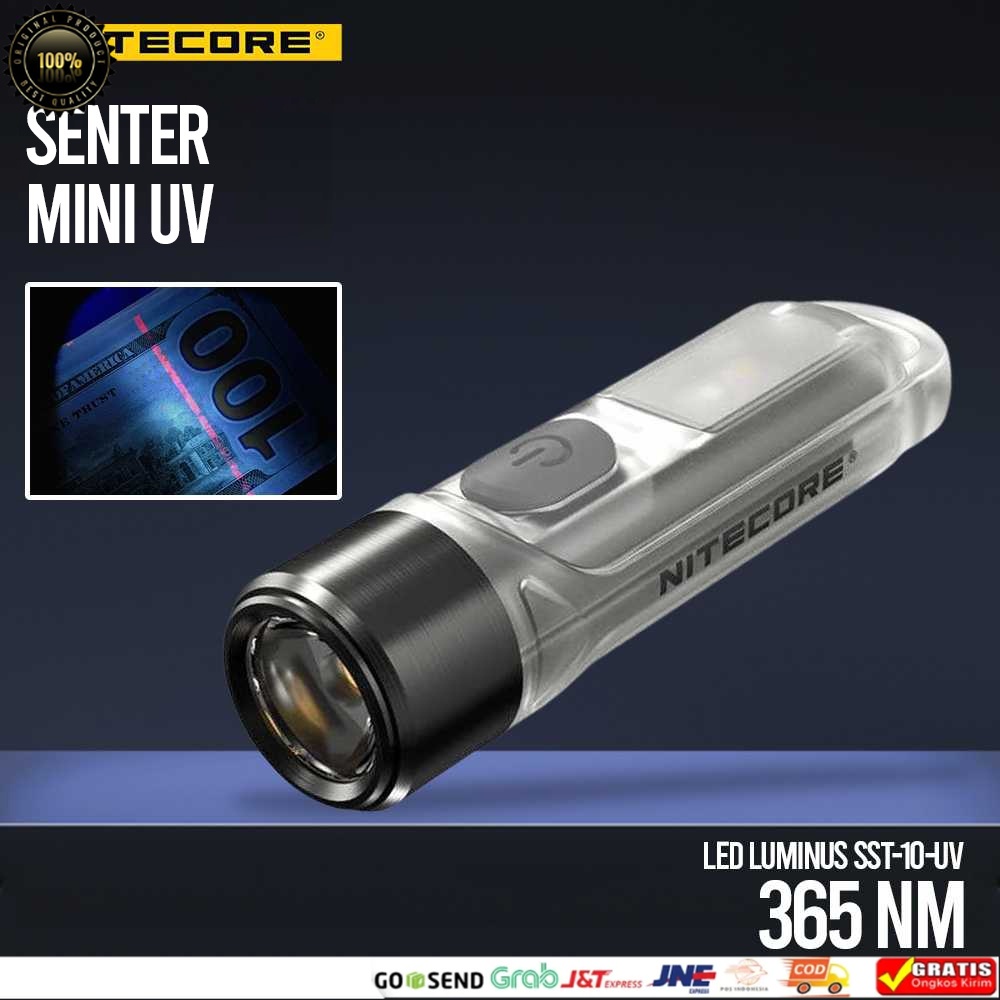 Jual NITECORE Senter Mini UV Flashlight LED IP66 130mAh 365nm 1000mW ...