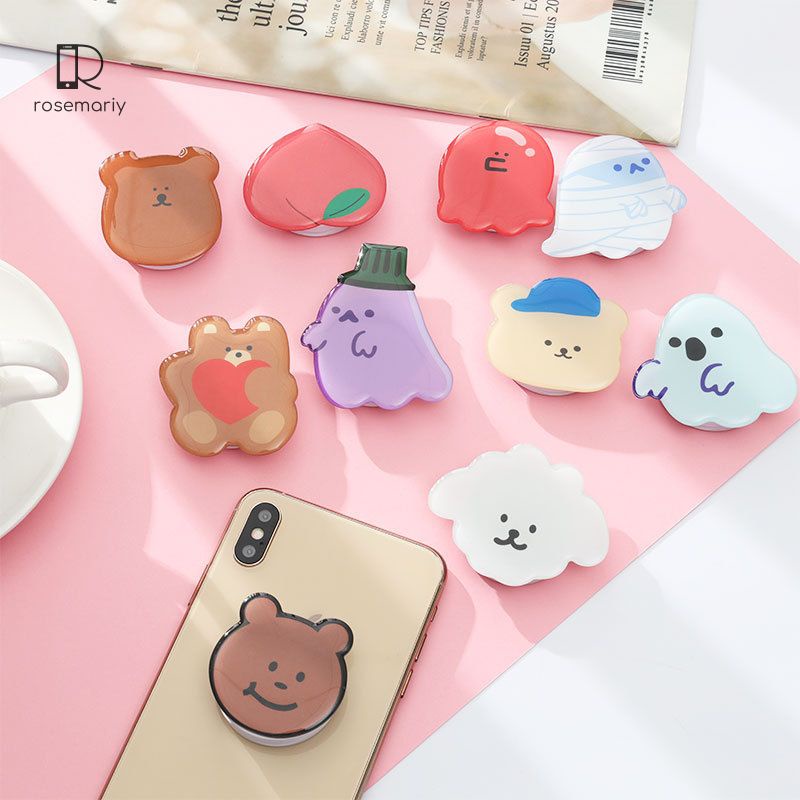 Jual COD Pop Socket Phone Holder Korean Bear Cute Aesthetic Beruang ...