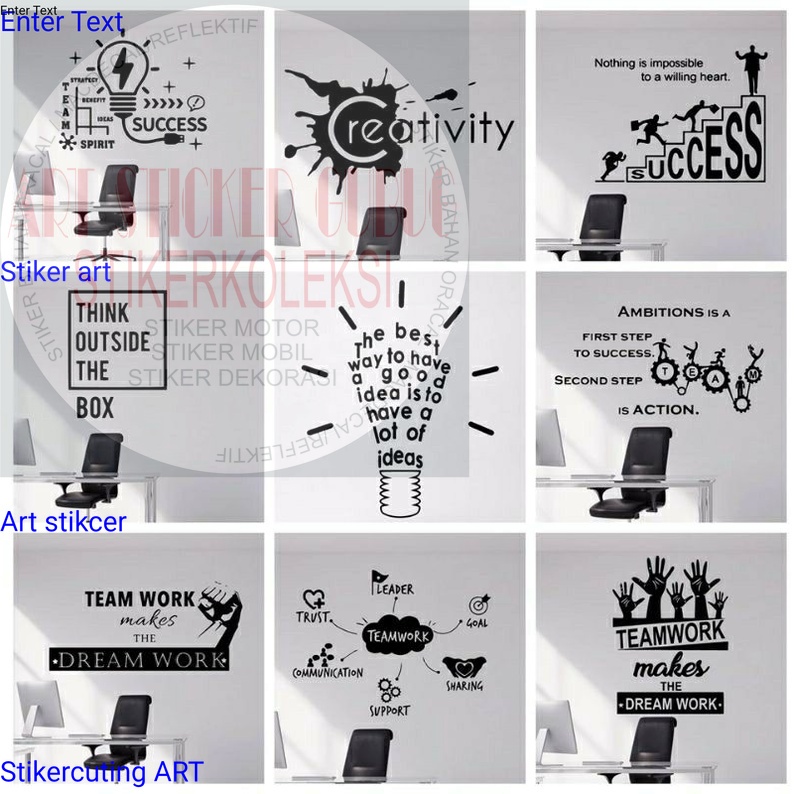 Jual STIKER DINDING WALLPAPER QUOTES MOTIVASI TEAMWORK CUSTOM CUTTING ...
