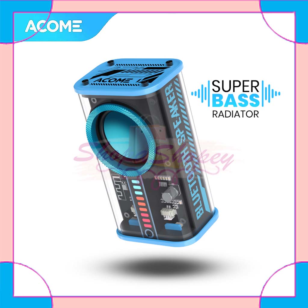Jual Acome A8 Speaker Bluetooth Portable 5.3 Transparant Super Bass TWS ...