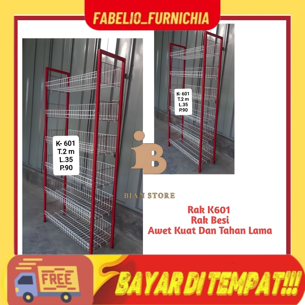 Jual Rak Besi K601/Rak Besi Susun 6/Rak Indomaret/Rak Toko/Rak Gudang ...