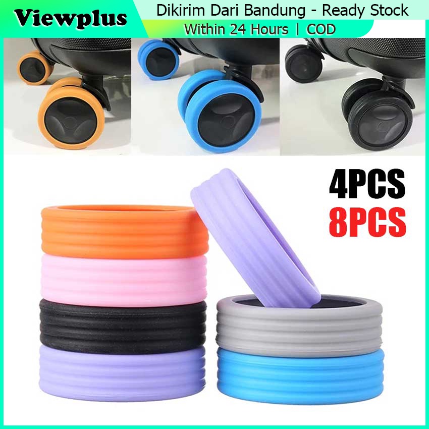 Jual 8Pcs Rubber Cover Pelindung Roda Koper 360 Universal Silikon Cover ...