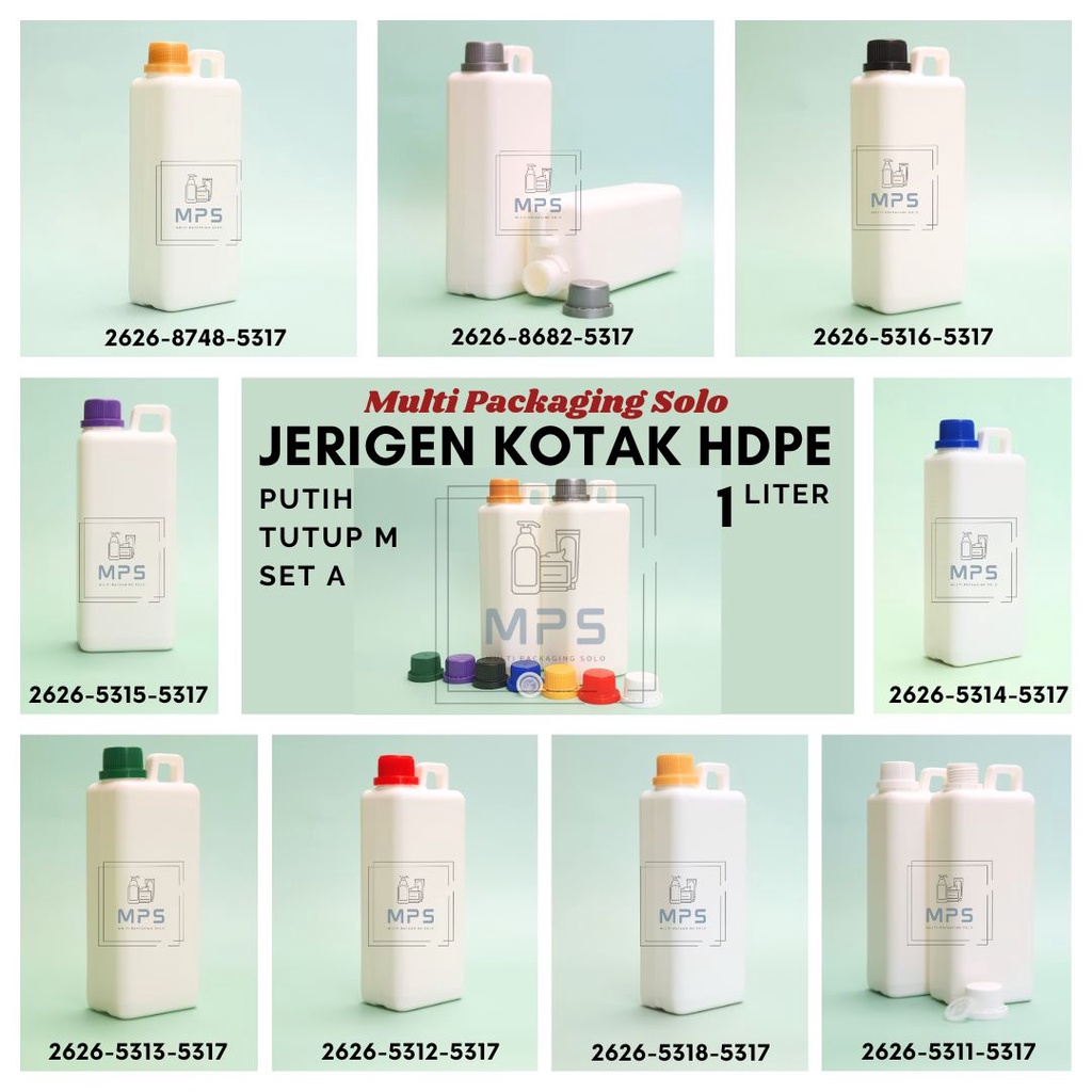 Jual Botol Jerigen 1 L Kotak Dof HDPE Neck 30 Set A / Jerigen HDPE ...
