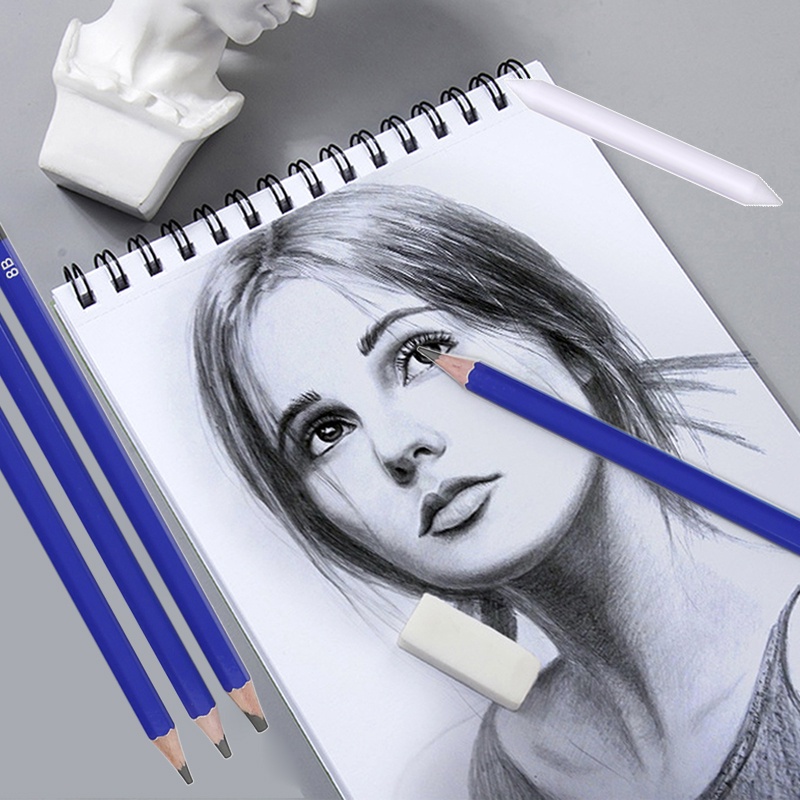 Jual 33 Set sketsa profesional Alat Gambar Lukisan Pensil dan Buku ...