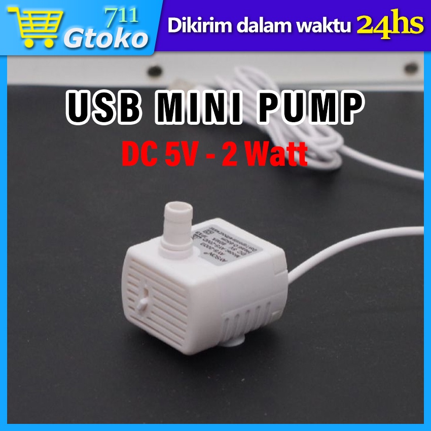 Jual Pompa Air Celup Mini USB DC 5V 2W Aquascape Aquarium Pet Water Fountain Water Pump ...