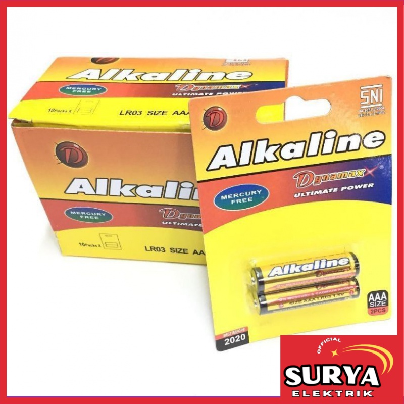 Jual 2 Pcs Baterai Alkaline Dynamax Ultimate Power Aa A2 Dan Aaa A3