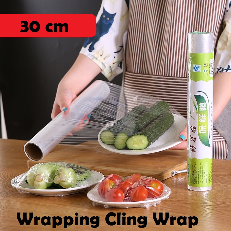 Jual Plastik Wrap Cling Wrapping Makanan Roll 30cm / Pembungkus Makanan ...