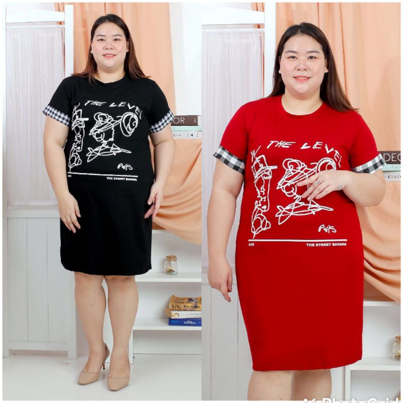 Jual BAJU DASTER DRESS KAOS MINI DRES SPANDEK RAYON BIGSIZE OVERSIZE ...