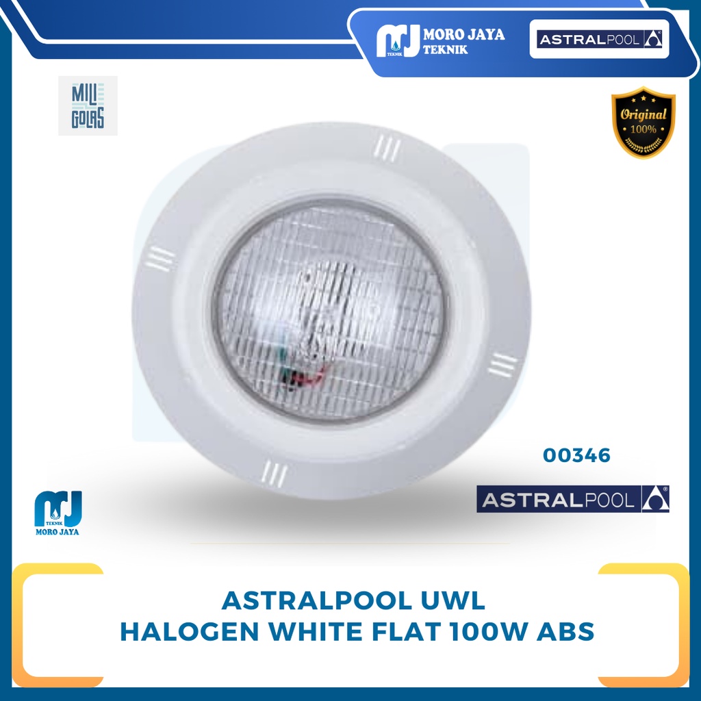 Jual Lampu Kolam Renang Astral Pool UWL Halogen White Flat 100W - 00346 ...