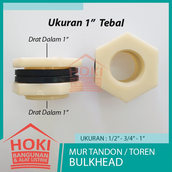 Jual MUR TANDON TOREN AIR 1/2 3/4 1 inch PVC Vlok Ring Nepel Drat ...