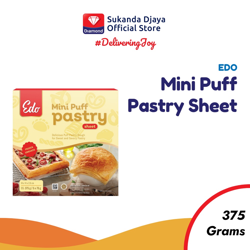 Jual Edo Mini Puff Pastry Sheet 375 Gr Kulit Pastry Zuppa Frozen Siap ...