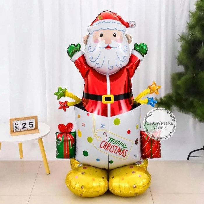 Jual Balon Foil Christmas Self Standing Berdiri Santa Snowman Natal ...