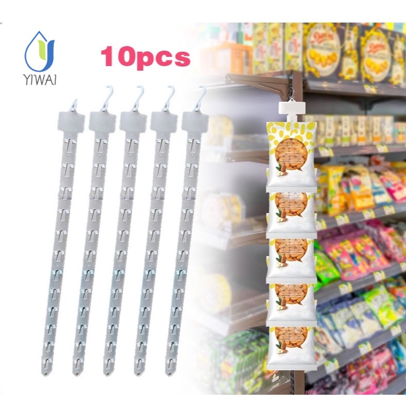 Jual 10pcs Clip Strip Display Makanan Produk Supermarket Snack Hanging ...