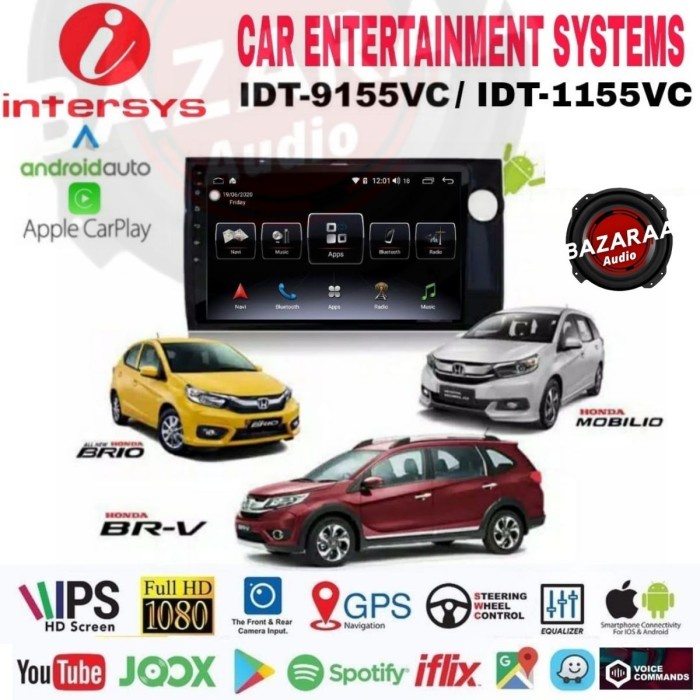 Jual Head Unit Android INTERSYS 9 Inch BRIO / MOBILIO / BRV 2016 - 2023 ...