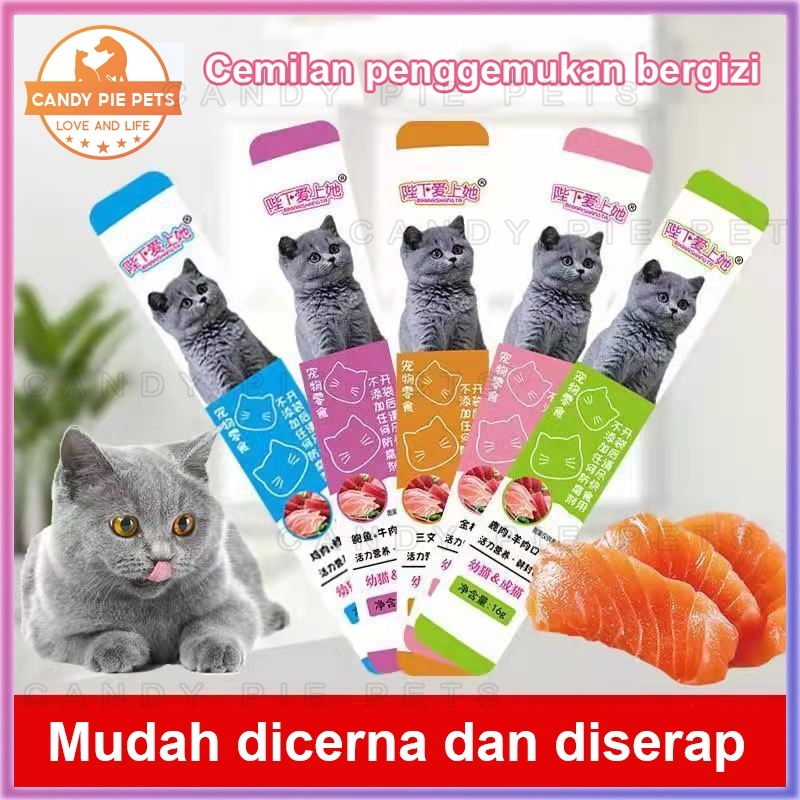Jual 50pcs SNACK KUCING CREAMY KUCING 15gr Makanan Basah Kucing ...