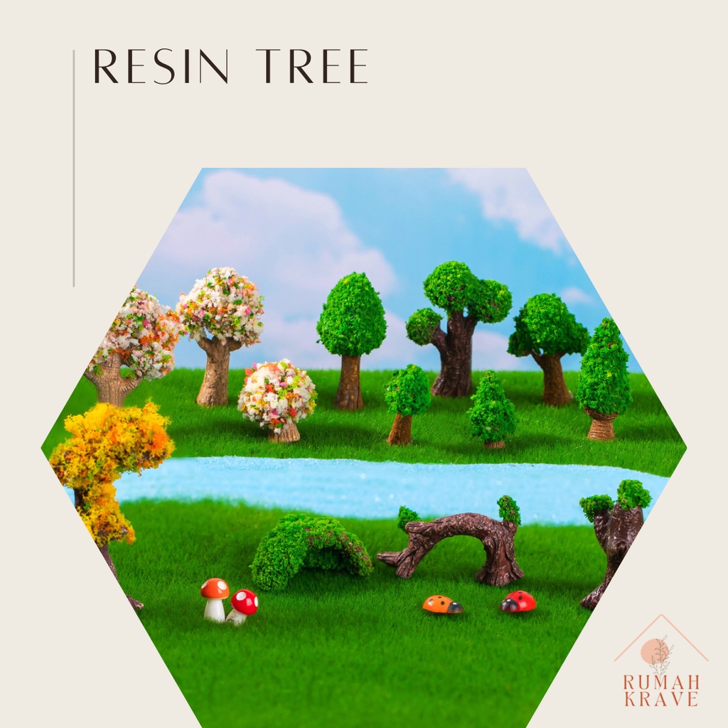Jual RUMAH KRAVE - Resin Tree Cake Topper Pohon | Shopee Indonesia