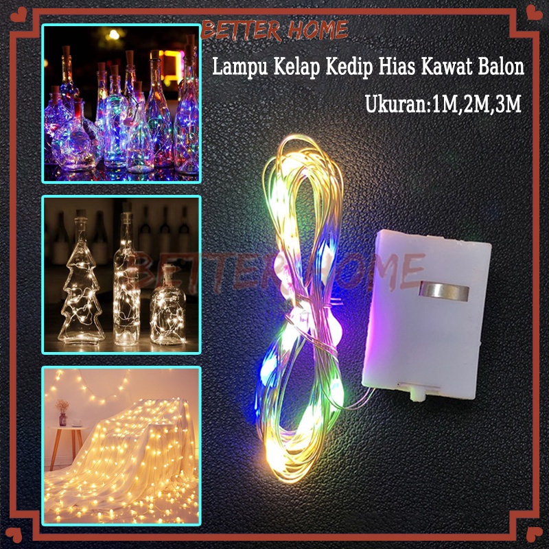Jual Lampu LED Kawat/Lampu Kelap Kedip Hias Kawat Balon/Lampu Kawat ...