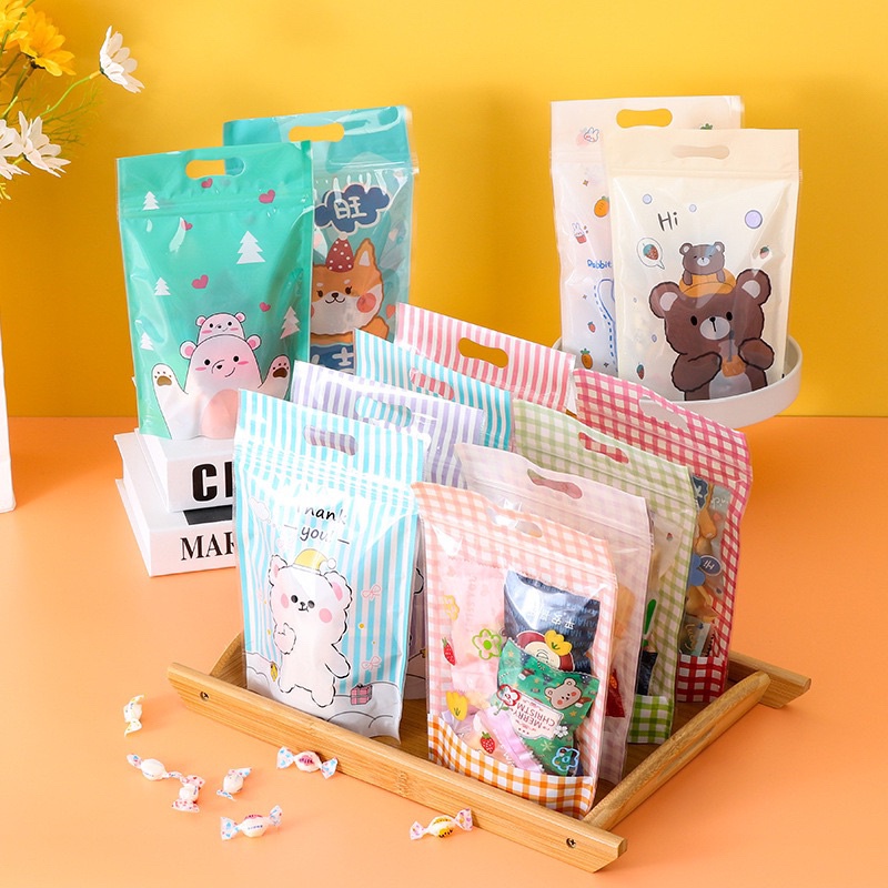 Jual LUCKY24 (10pcs) Plastik Zipper Ziplok Bag Cookies / Zipper Bag ...