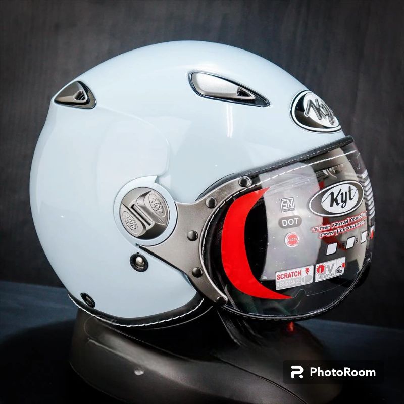 Jual HELM KYT ELSICO SOLID STEEL BLUE ORIGINAL 100% | Shopee Indonesia