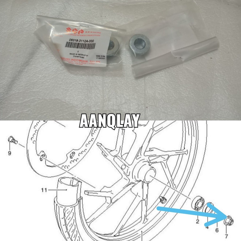 Jual Mur As Roda Depan Suzuki Mur As Roda Belakang Suzuki Mur As Swing ...